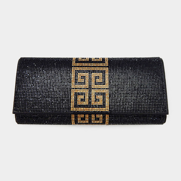 Bags | Greek Pattern Crystal Evening Clutch | Poshmark